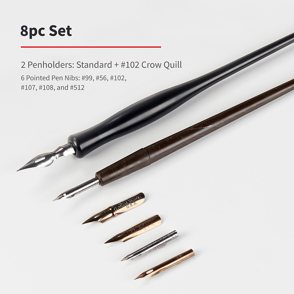 Speedball Sketching Pen Set - 2 Penholders w/ 6 Pen Tips