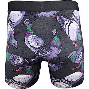 Good Luck Undies Men's Pigeons Boxer Brief Underwear, Medium