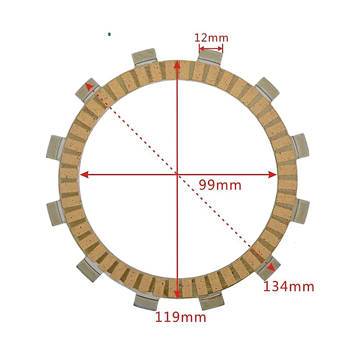 Motorcycle Friction Clutch Plate Kit for Kawasaki Z250 Z 250 2011-2013 EX250 BJ250 TNT250 Ninja 250 For Hyosung GT250 GT 250