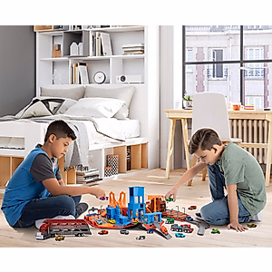 Micro Machines Super Van City Playset - Includes 12 MM Vehicles, Working Bridge, Construction Site, High Rise Building, Drag Strip, Ramps - Collect Them All