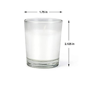 Serene Spaces Living 10-Hour Votive Candle Set of 100 – White Unscented Candles with Clear Glass Holders, Ideal for Weddings, Parties, Events, 2" Tall and 1.75" Diameter