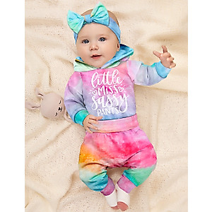 KANGKANG Baby Girl Clothes 6-9 Month Baby Girl Outfits Baby Girls' Clothing Long Sleeve Hoodie Pullover Infant Girl Clothes Baby Girl Fall Winter Clothes