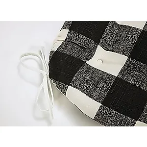 Pillow Perfect Outdoor/Indoor Anderson Matte Reversable Chair Pad, 2 Count (Pack of 1), Black