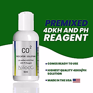Glass CO2 Drop Checker – CO2 Monitor Kit for Aquarium Tank – Functional and Reliable – Transparent Drop Checker, 4dkh/pH Reagent Solution and Suction Cup
