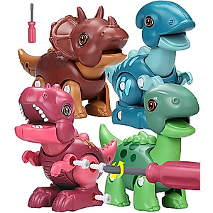 Smarkids Take Apart Dinosaur Toys (4-Pack) | Includes Safe Screwdriver & Screws | STEM Toys, Toddler Learning Toys, Building Toys, Tools for Kids | Educational Toys for 3+ Year Old Boys & Girls