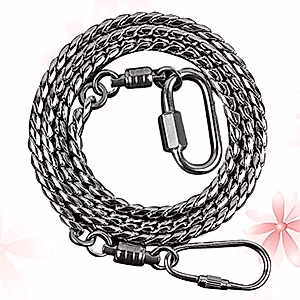 POPETPOP Parrot Foot Anklet Parrot Foot Chain, Stainless Steel Bird Foot Stand Chain with Ring, Parrot Ankle Foot Ring Pet Supplies for Birds Cockatiels Parrot Foot Chain