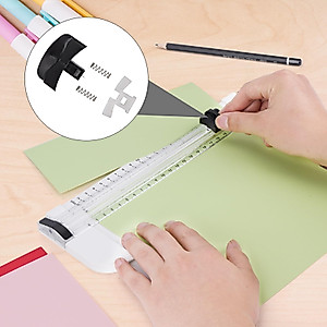 Paper Cutter,Portable Paper Trimmer,12 Inch Paper Slicer Scrapbooking Tool with Automatic Security Safeguard and Side Ruler for Craft Paper,A4 A5 Paper,Coupon, Label and Cardstock (Black)