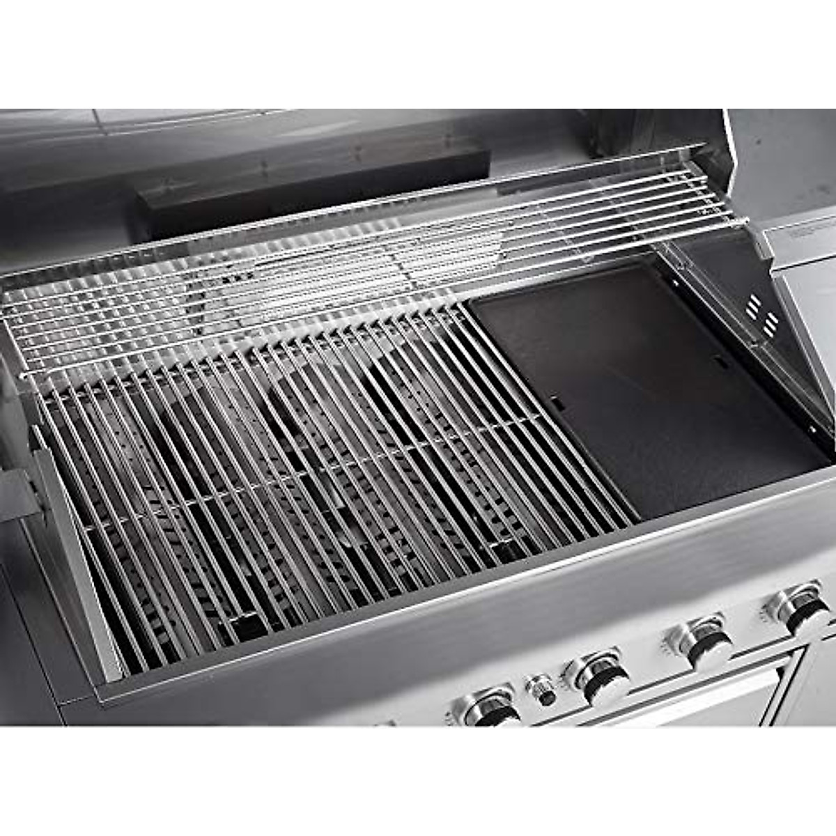 Modular 3 Piece Island Electric and Propane or Natural Gas BBQ Outdoor Black Stainless Steel Grill Kitchen with Double Wine Refrigerator, Sink, Rotisserie, Black Marble Top and FREE Protective Canvas Cover