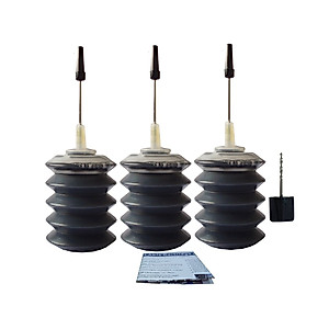 3x30ml Nano Premium Black Pigment Ink Refill Kit for Lexmark 32 Black Ink Cartridges for Lexmark Printer Jetprinter Home Copier Plus, P4330,P4350, P6250, P6350, P915, X3350, X5250, X5260, X5270, X5470, X7170, X7350, X8350, Z810, Z812, Z815, Z816, Z818 ...