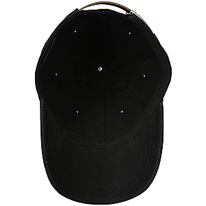Tommy Hilfiger Men's Logo Dad Baseball Cap, Tommy Black, One Size