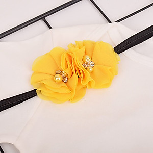 Gouldianfinch Infant Baby Girls 1st Birthday Outfits Bee Printed Romper Tutu Skirt with Bowknot Toddler Princess Dress(Bee, 12-18 Months)