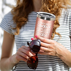 PERFECCAL Gifts for Coworker - 20 Oz Insulated Tumbler, Going Away Gift Farewell Gift, Leaving Cup for Colleague Boss Co-worker Friends (rose gold)