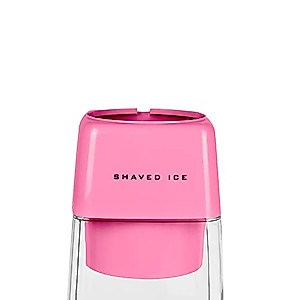 Nostalgia Retro Electric Table-Top Snow Cone Maker, Vintage Shaved Ice Machine Includes 1 Reusable Plastic Cup and Ice Mold, Pink