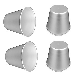 Good news 12 Pieces Pudding Molds for Baking Single Muffin Tin Cupcake Tin Ramekins Cups Nonstick Souffle Darioles Mould Aluminum,3.15 inch Height