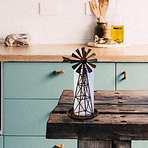 Windmill Metal Paper Towel Holder Rustic Country Farmhouse Style