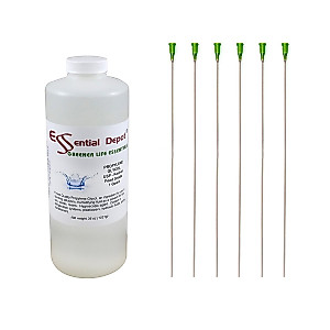 HUAHA 6 Pcs Dispensing Needle 14G x 10" with 30ml Syringe- Blunt Tip Luer Lock Super Long Needles