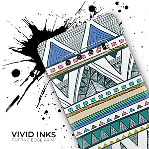 DesignSkinz Abstract Blue and Green Triangle Aztec Protective Vinyl Decal Wrap Skin Cover Compatible with The Samsung Galaxy S20 (Screen Trim & Back Glass Skin)