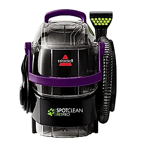 BISSELL SpotClean Pet Pro Portable Carpet Cleaner, 2458, Grapevine Purple, Black