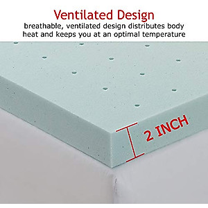 Empyrean Bedding Mattress Topper - 3 Inch Memory Foam Mattress Topper, Gel Infused Cooling Mattress Pad, California King Size.