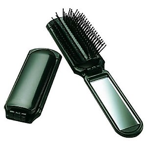 Ultra Folding Hair Brush with Mirror