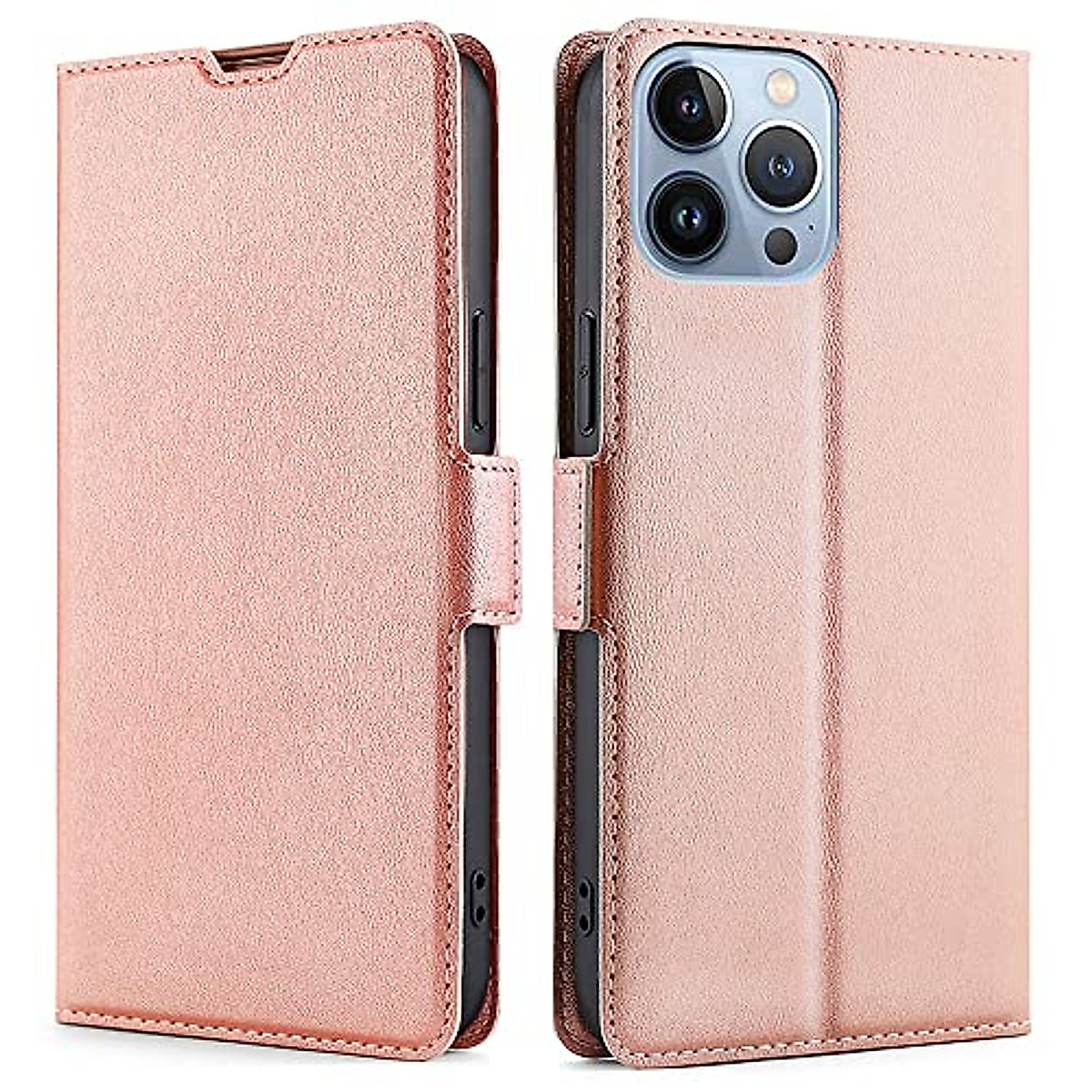 Fansipro Wallet Folio Case for Oppo Reno 2 Z, Premium PU Leather Slim Fit Cover for Reno 2 Z, 1 Card Slot, Handy, Golden