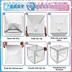 92Pcs Gender Reveal Decorations and Baby Box with Letters Set Boy or Girl Gender Reveal Party Supplies Party Ideas Tablecloth Backdrop Pink and Blue Balloons Baby Boxes with Letters Decorations Kit