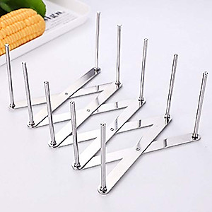 Kitchen Dish Plate Pot Lid Organizer Holder Adjustable Length Stainless Steel Chopping Board Organizer Stand Holder for Pan Lids, Plates, Dishes, Cutting Boards