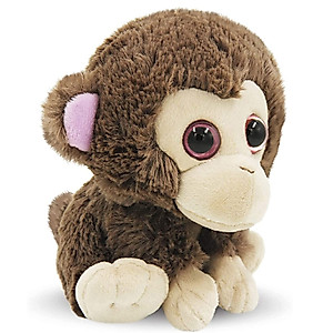 WEIGEDU Small Plush Toys Babies Monkey Stuffed Animals, 5.9 inches, Kaffee Brown Chocolate