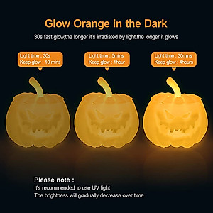 HELLO3D Glow in The Dark PLA Filament,Orange Luminous Filament 1.75mm Strong Glow Effect 3D Printer Filament, for Most FDM Printer 1kg Spool (2.2lbs), Dimensional Accuracy +/- 0.05 mm,Glow Orange