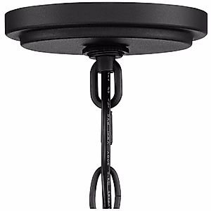 John Timberland Eastcrest Modern Industrial Outdoor Hanging Ceiling Light Fixture Textured Black 21 1/2" Clear Glass Exterior House Porch Patio Outside Deck Garage Front Door Garden Home Gazebo