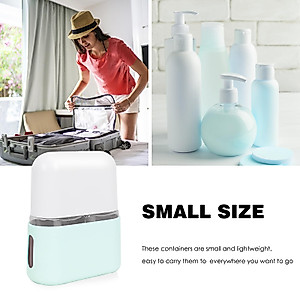 Songaa Travel Bottles For Toiletries - Travel Shampoo And Conditioner Bottles For Toiletries, 2 In 1 Toiletry Bottle Travel Containers, Travel Size Toiletry Bottle Pump Liquid Holder For Travel - Blue