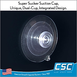 Clip Strip 12 Pack Suction Cups, Heavy Duty Super Sucker Suction Cup Without Hook, 1.75" Diameter, 4 pounds Downward Weighted Rate, Display Signage in Retail, Ideal for Home, Office, & Retail Stores