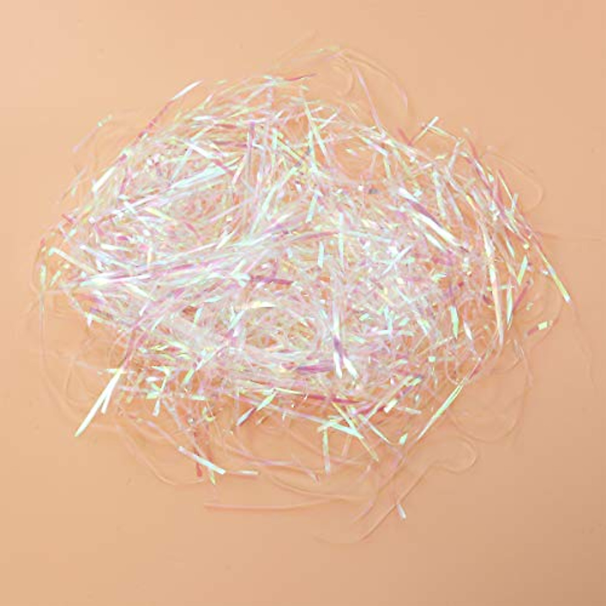 Milisten 20 Grams Iridescent Paper Shred Filler Sparkly Shredded Crinkle Paper for Gift Wrapping and Basket Filling 3MM