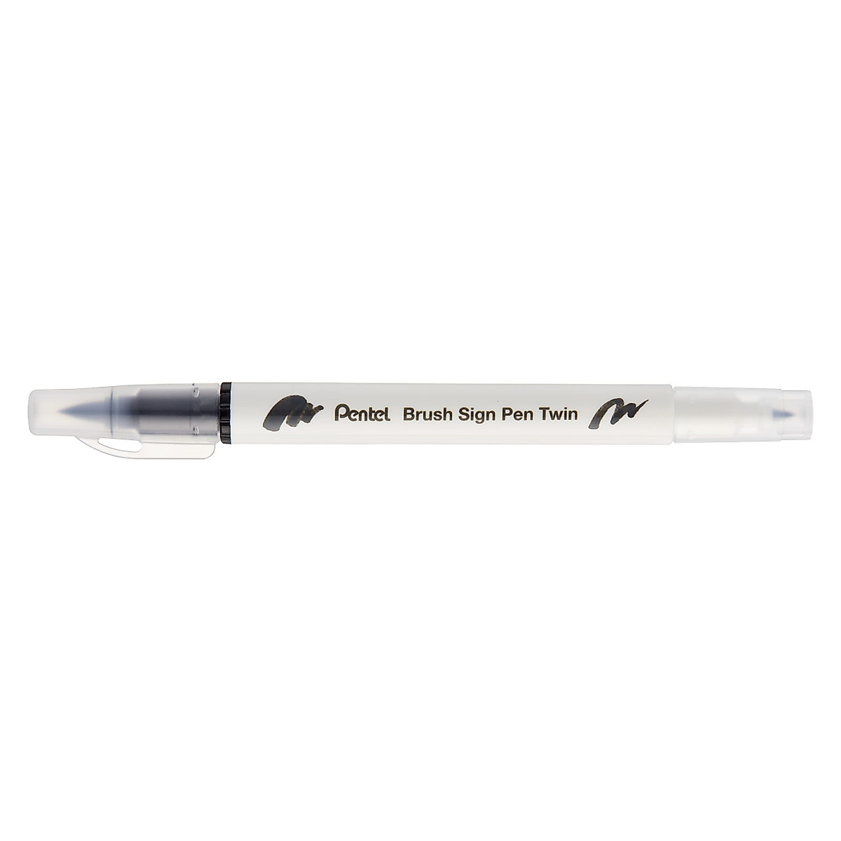 Pentel Brush Sign Pen Twin Tip Black - Pack of 10