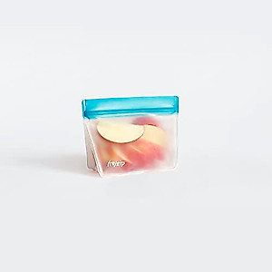 rezip 3-Piece Stand-Up Reusable Bag Bundle | BPA-Free, Food Grade, Leakproof, Freezer and Dishwasher Safe | Quart (1), 2-Cup (1), Snack (1) | Aqua