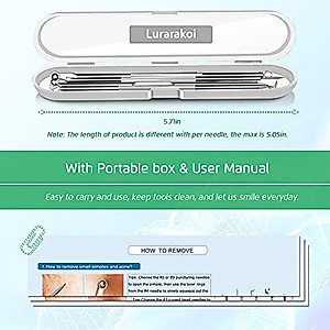 5PCS Blackhead Remover Comedone Extractor, Curved Blackhead Tweezers Kit, Professional Stainless Pimple Acne Blemish Removal Tools Kit