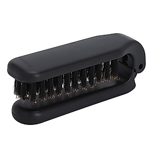 Beard Brush Beard Straightener Beard Comb Foldable Waterproof Grooming Cleaning Beard Black Beard Styling Comb for Men Household Outdoor Travel