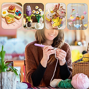 38 Pack Crochet Hooks Set, 13 Pcs 2mm(b)-10mm(n) Ergonomic Soft Grip Crochet Handles, Crochet Needle with Storage Case, Crochet Hooks for Arthritic Hands, Extra Long  Knitting Needles