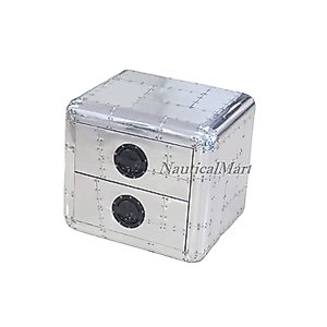 NauticalMart Aviator Side Table - Metal Side Table - Metal End Table - Coffee Side Table - Office Furniture