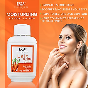FAIR & WHITE Original Carrot Moisturizing Body Lotion - 485ml / 17.0 fl oz - Brightening & Clarifying Body Lotion