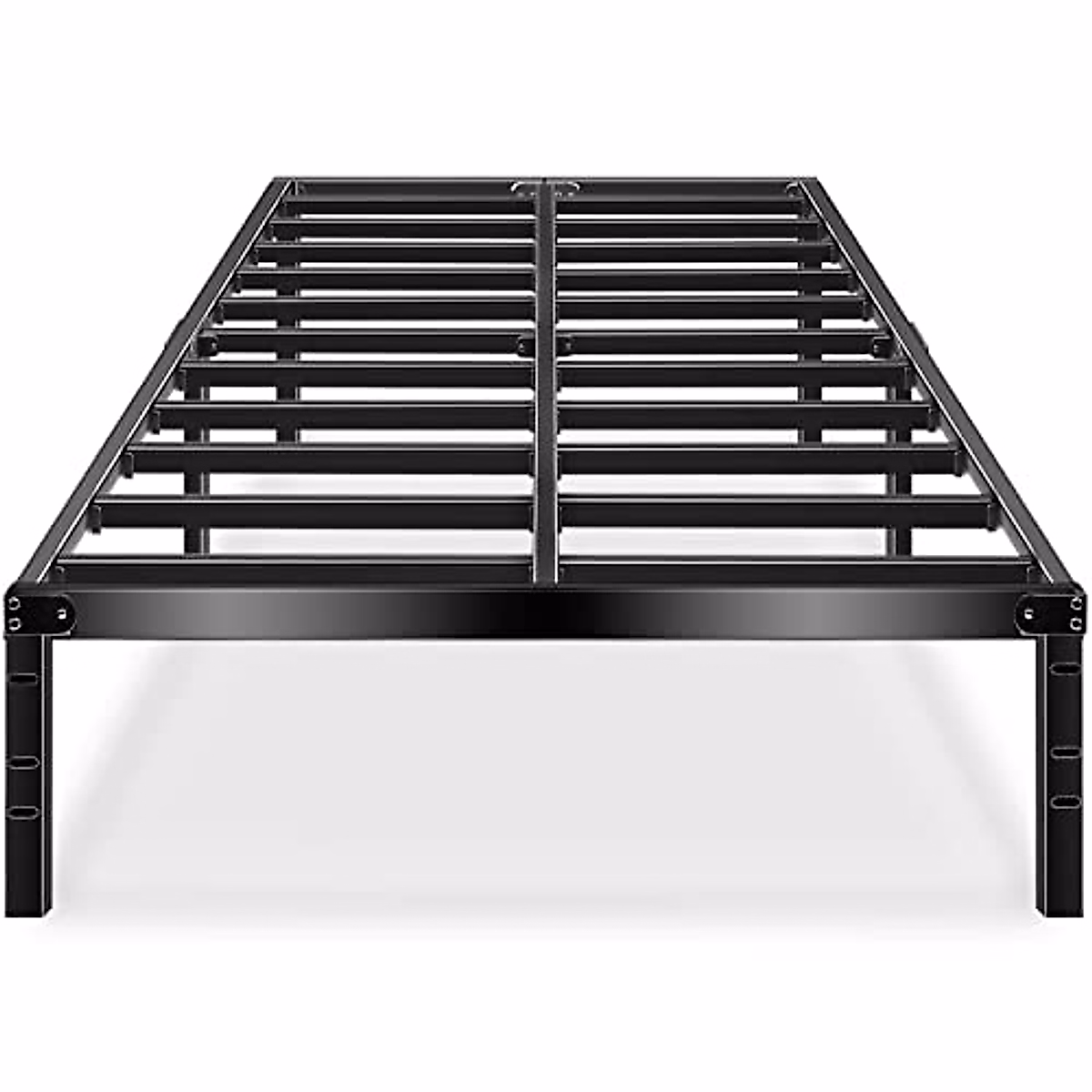 HAAGEEP Black Queen Bed Frame Metal No Box Spring Needed 14 Inch Platform Heavy Duty Beds Frames with Storage, BQ
