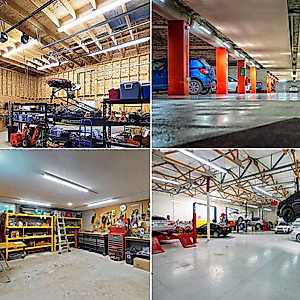 CNSUNWAY 8FT LED Bulbs, 45W 5400LM 5000K, Super Bright, T8 T10 T12 LED Tube Lights, FA8 Single Pin LED Lights, Frosted Cover, Ballast Bypass, Fluorescent Light Bulbs Replacement (Pack of 4)