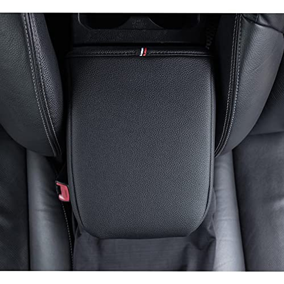JDMCAR Center Console Cushion Compatible with Toyota Tacoma Accessories 2023 2022 2021 2020 2019 2018 2017 2016, Customized PU Leather Cover Center Console Lid Protector