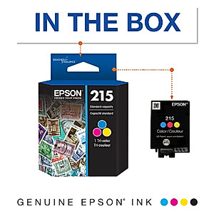 EPSON T215 -Ink Standard Capacity Tricolor -Cartridge (T215530-S) for select Epson WorkForce Printers