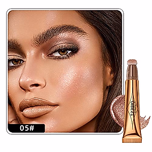 Petansy Contour Beauty Wand, Liquid Face Concealer Contouring and Highlighter with Cushion Applicator, Shading Bronzer Stick Natural Matte Finish, Lightweight Blendable Super Silky Cream Contour Stick