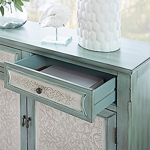 Powell Antique Console, Blue/White