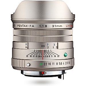 Pentax HD 31mmF1.8 Limited Silver Limited Lens Wide-Angle Prime Lens [F1.8 Large Aperture Lens] [High-Performance HD Coating] [SP Coating] [Round-Shaped Diaphragm] [Machined Aluminum Body ] (20220)