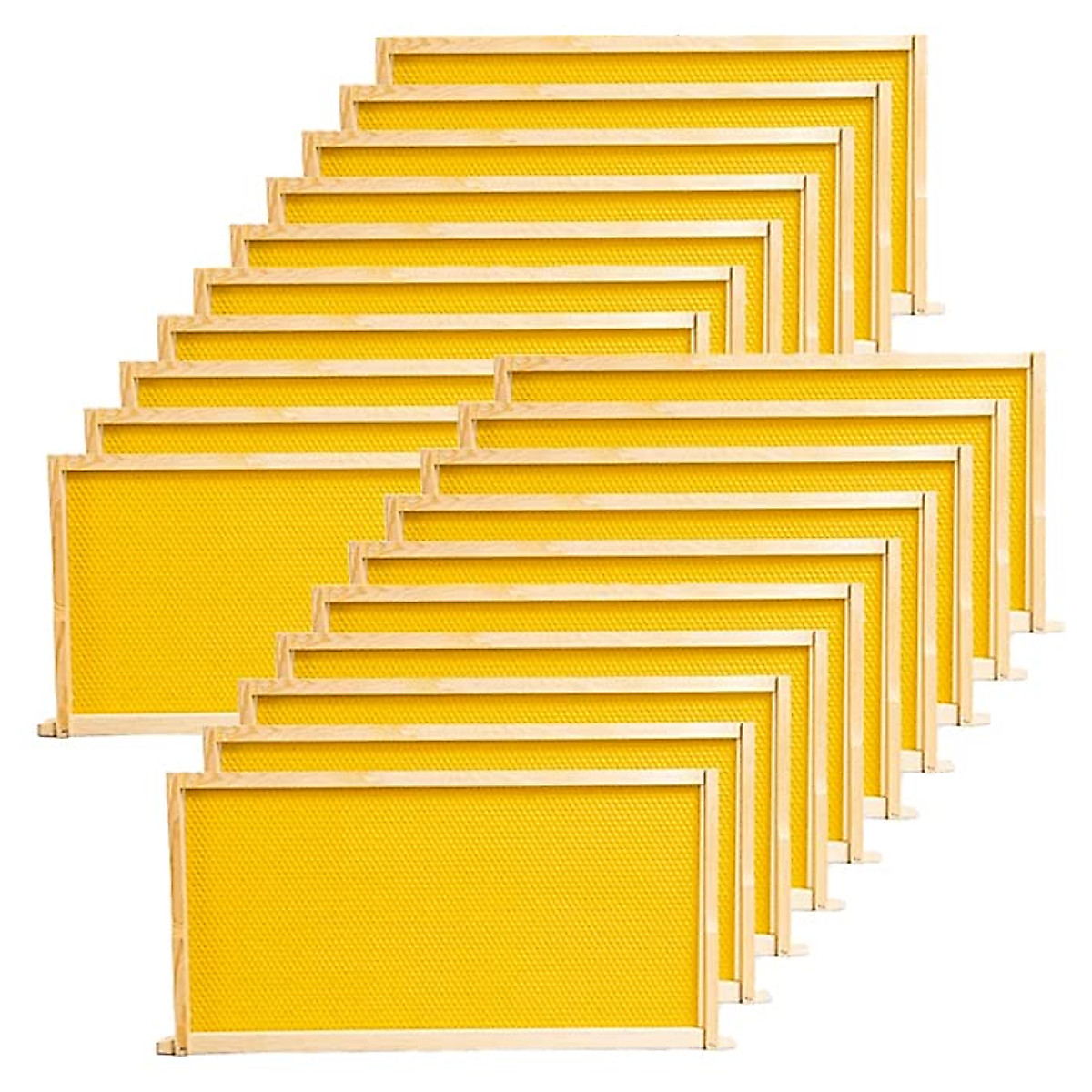 20-Pack Beehive Frames Bee Hive Frame with Waxed Foundation Sheet Unassembled Beehive Frames, 9-1/8-Inch