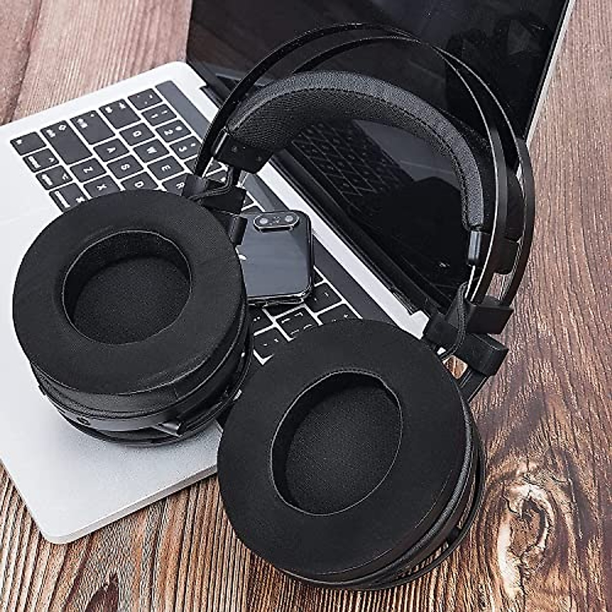 SOULWIT Cooling-Gel Ear Pads Cushions Replacement, for Razer Kraken 2019/Tournament Edition/Ultimate/Kitty, Earpads for Nari/Essential/Ultimate, Blackshark V2 X, Kraken X/V3 X Headset-Matte Black