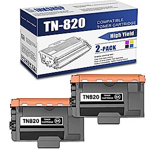 TN820 Compatible TN-820 Black Toner Cartridge Replacement for Brother TN-820 DCP-L5500DN MFC-L6700DW MFC-L6750DW HL-L6250DW HL-L6300DW Toner.(2 Pack)